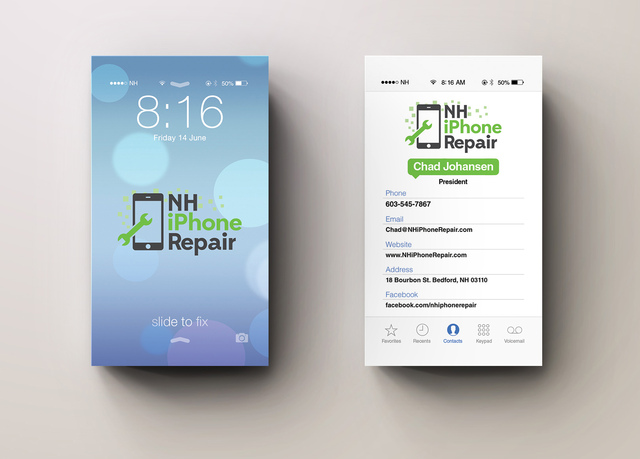 design iPhone ios7 style business card - fiverr