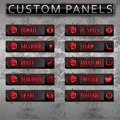 design Twitch channel button panels - fiverr