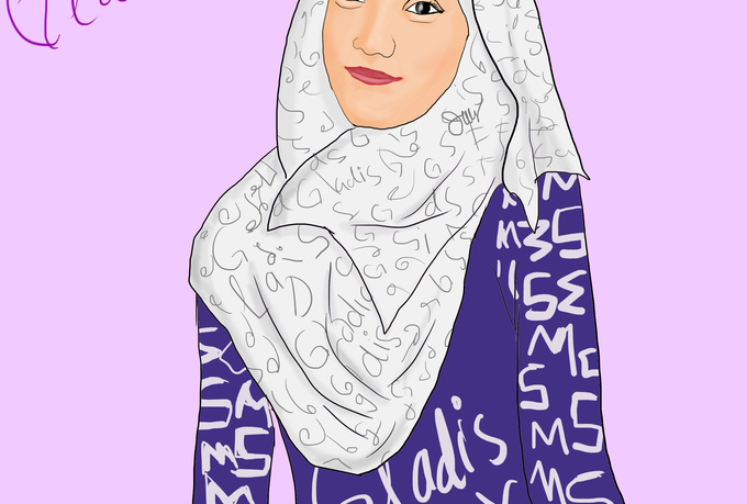 draw your face or half body in colorful cartoon art - fiverr